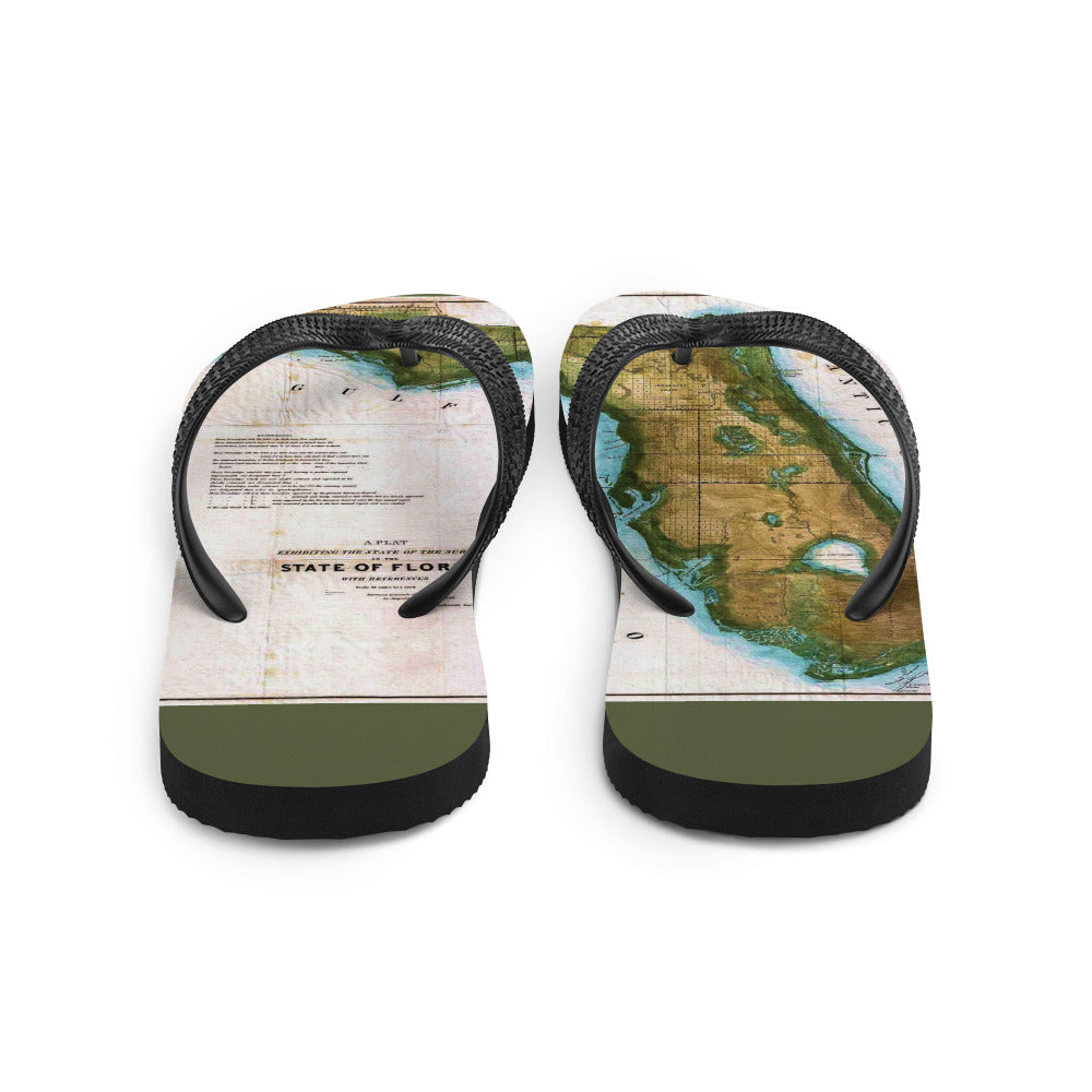 Treasure Awaits: The Florida Pirate Map Flip Flops – Florida's Surf Shop